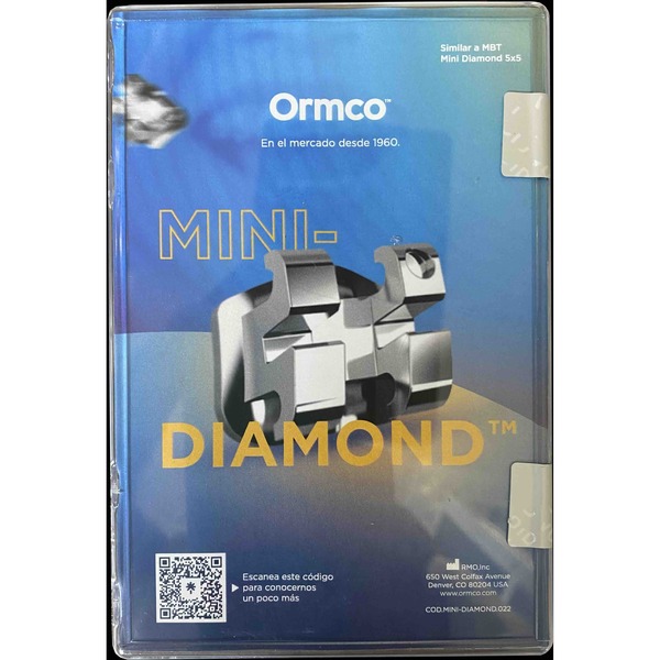 Ortodoncia ORMCO - Kerr Kit Bracket Metalicos Mini DIAMOND sup/Inf 5x5 ...